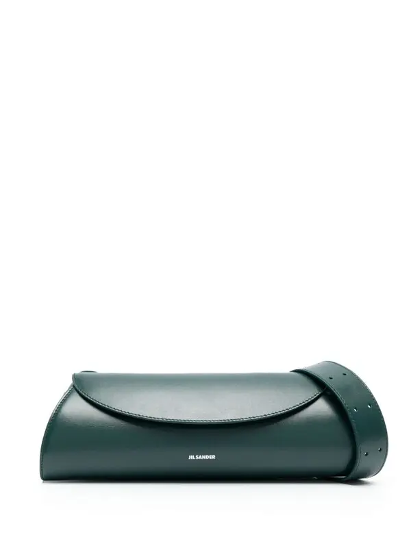 JIL SANDER Cannolo Leather Shoulder Bag