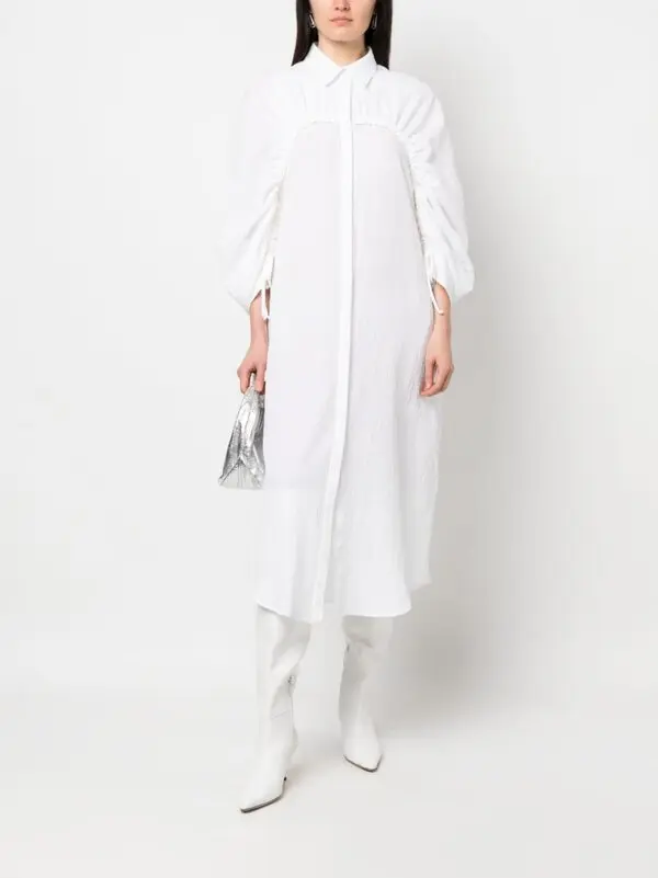 Henrik Vibskov Golden Gate Axi Shirt Dress In White - 33% Off | Editorialist
