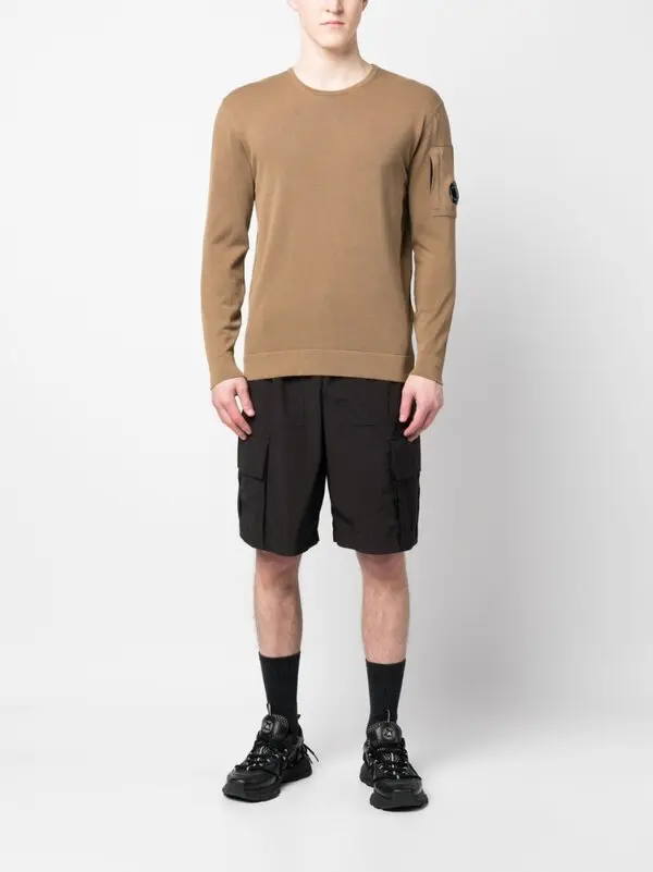 C.P. COMPANY Crew Neck Cotton Sweatshirt - Brown