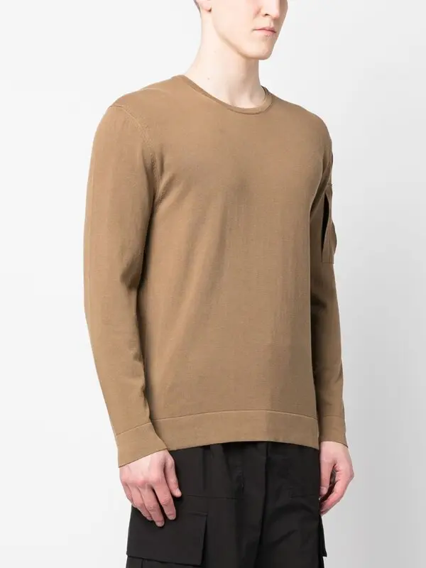 C.P. COMPANY Crew Neck Cotton Sweatshirt - Brown