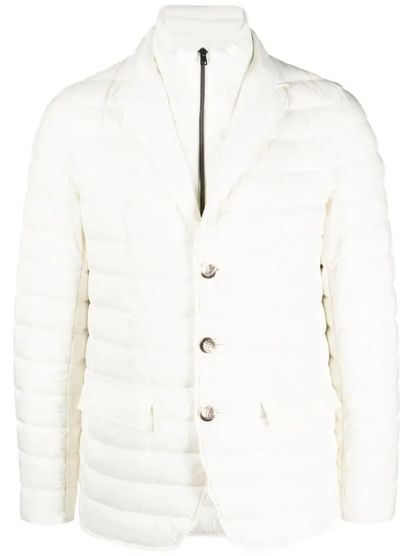 Herno Notched-lapels Padded Jacket - White