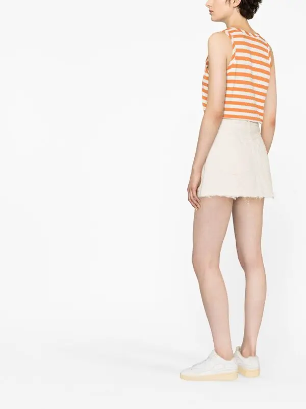 Moncler Striped Logo-print Tank Top - Orange
