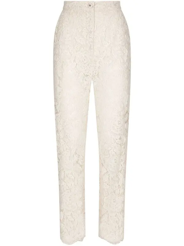 Dolce & Gabbana Floral-lace Trousers