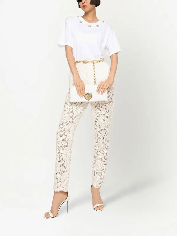 Dolce & Gabbana Floral-lace Trousers