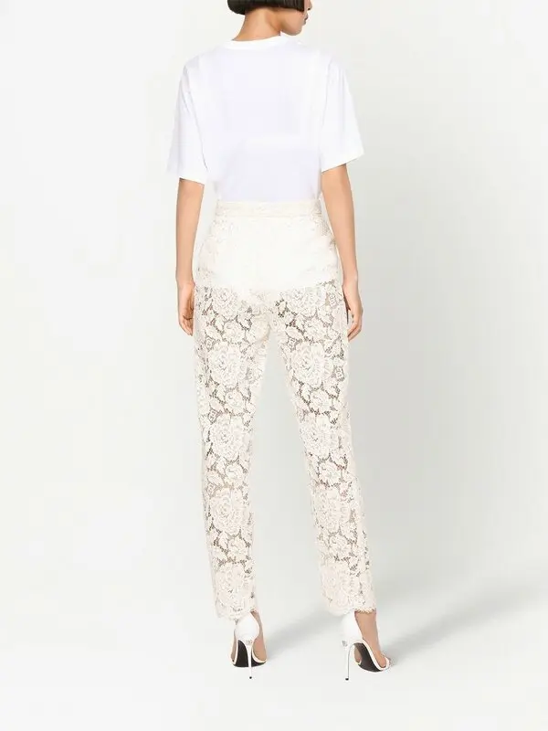 Dolce & Gabbana Floral-lace Trousers
