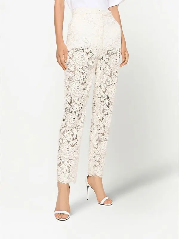 Dolce & Gabbana Floral-lace Trousers