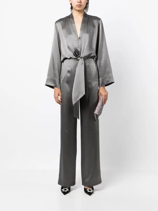 Michelle Mason Tie-front Kimono Jumpsuit