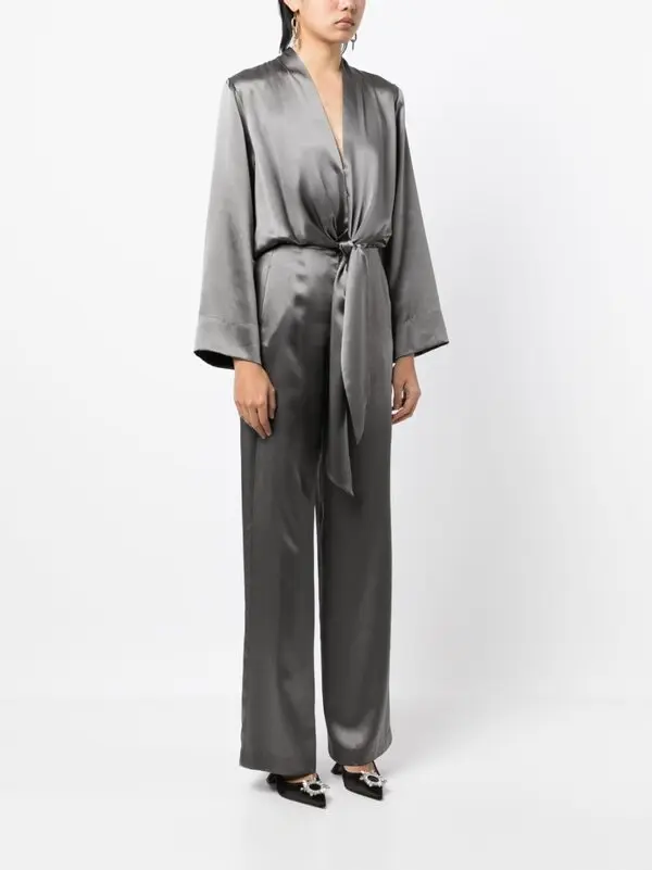 Michelle Mason Tie-front Kimono Jumpsuit