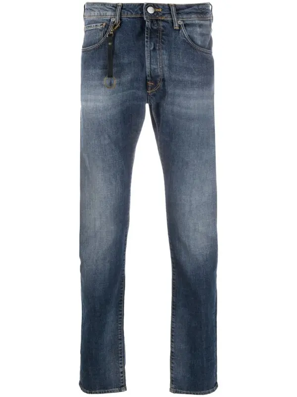 Incotex Straight-leg Jeans With Keyring - Blue