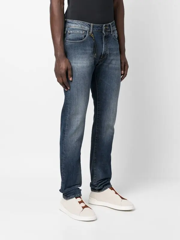 Incotex Straight-leg Jeans With Keyring - Blue