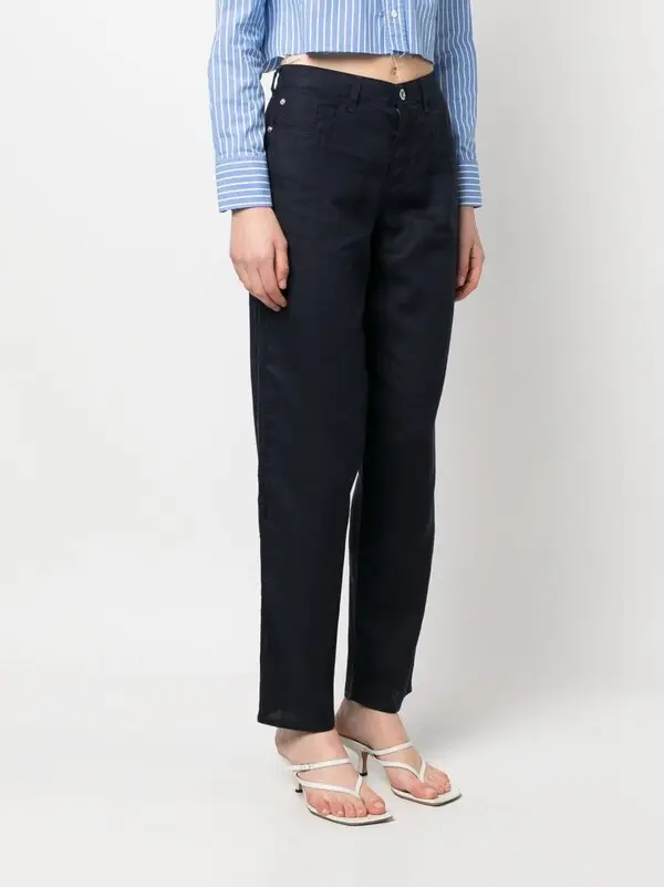 Emporio Armani Straight-leg Linen Trousers