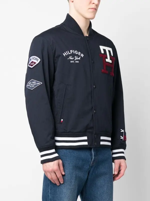 Tommy Hilfiger Embroidered-ogo Detai Bomber Jacket