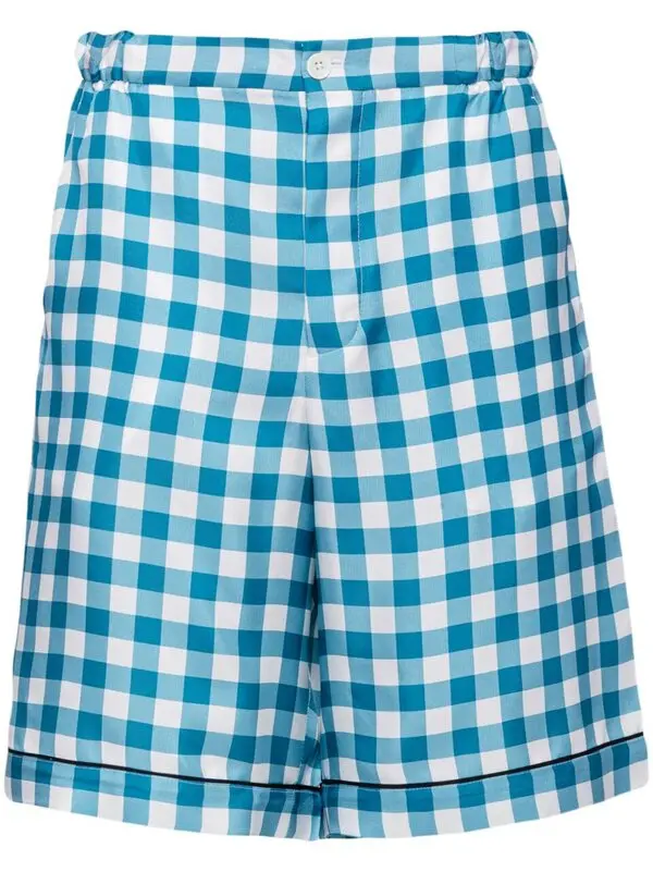 Prada Check-print Bermuda Shorts