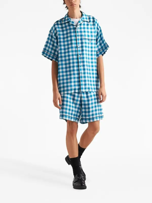 Prada Check-print Bermuda Shorts