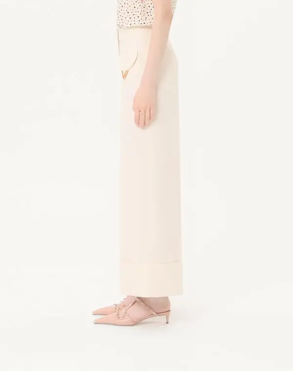 Valentino Garavani Crepe Couture Trousers - Vanilla