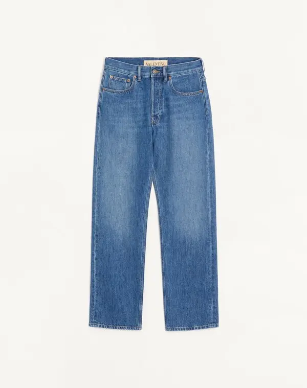Valentino Garavani Regular Fit Denim Pants - Blue
