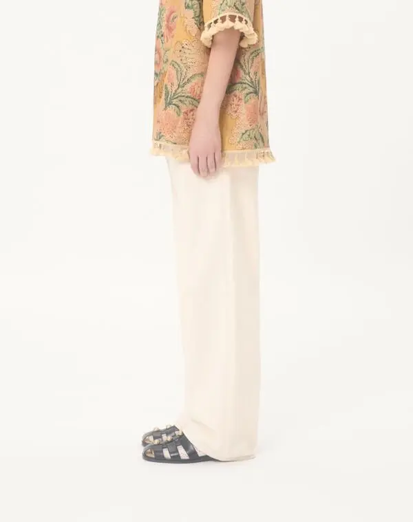 Valentino Garavani Regular Fit Denim Pants - Ivory
