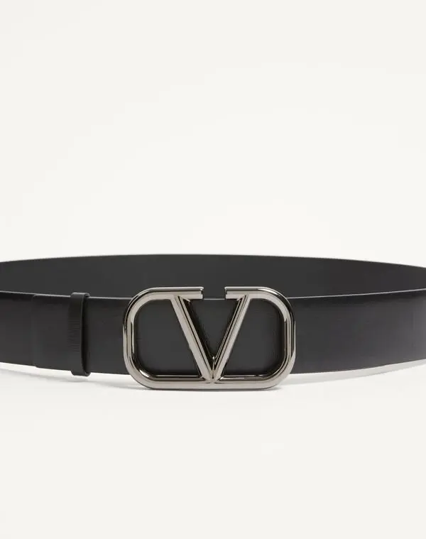 Valentino Garavani Vlogo Signature Calfskin Belt