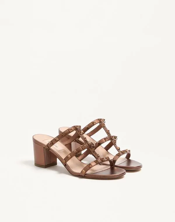 Valentino Garavani Rockstud Slide Sandal - Bronze