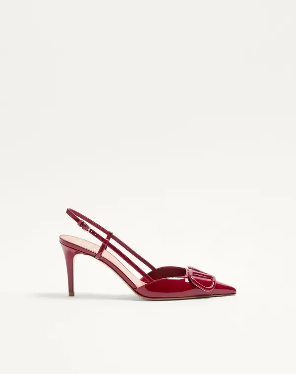 VALENTINO GARAVANI WITH UNDERCOVER Garavani Vlogo Signature Slingback Pumps - Dark Red