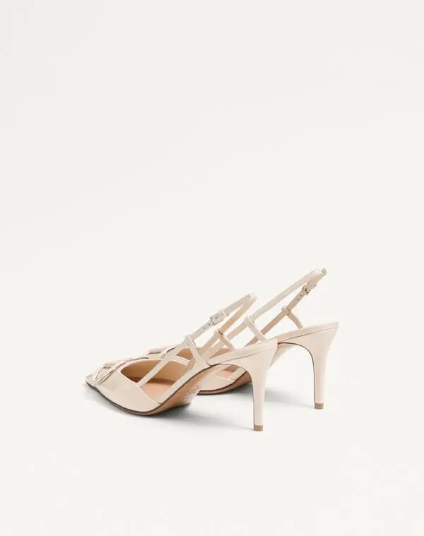 VALENTINO GARAVANI WITH UNDERCOVER Garavani Vlogo Signature Slingback Pumps - Light Ivory