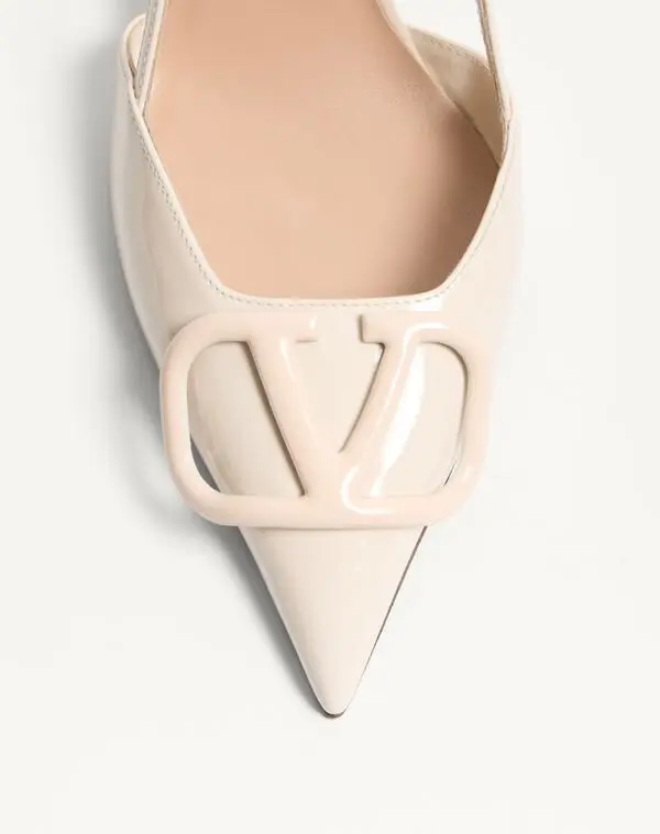 VALENTINO GARAVANI WITH UNDERCOVER Garavani Vlogo Signature Slingback Pumps - Light Ivory
