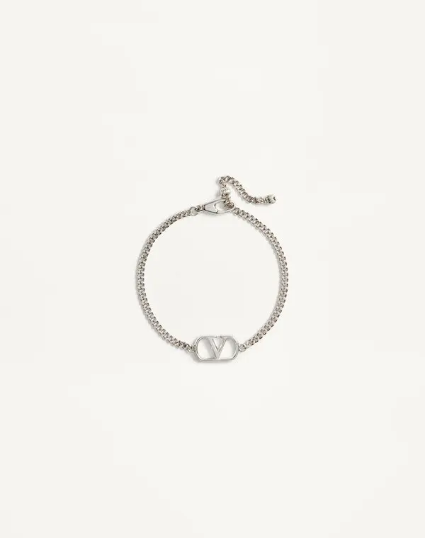 Valentino Garavani Vlogo Signature Metal Bracelet - Transparent