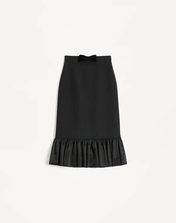 Valentino Garavani Crepe Couture Midi Skirt - Black