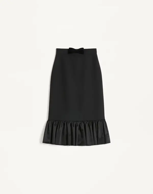 Valentino Garavani Crepe Couture Midi Skirt - Black