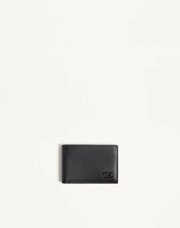 Valentino Garavani Vlogo Signature Wallet For Us Dollars - Black