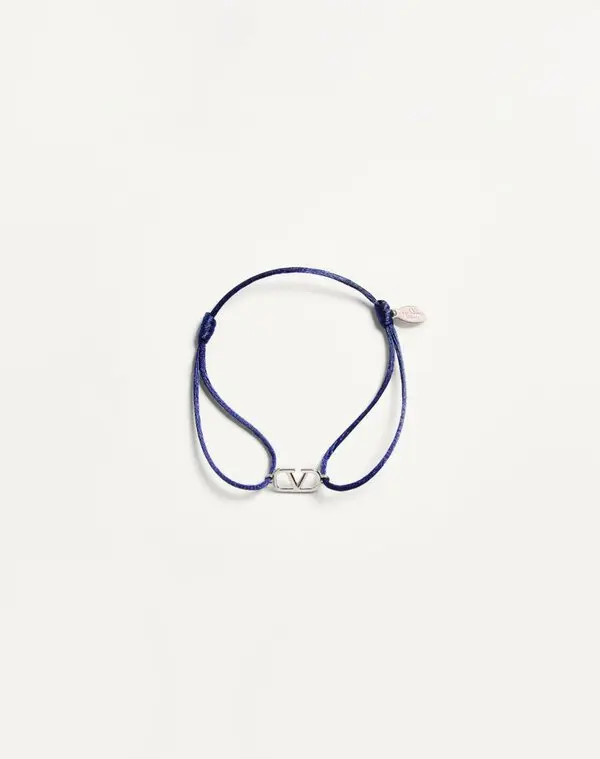 Valentino Garavani Vlogo Signature Cotton Bracelet - Ultramarine