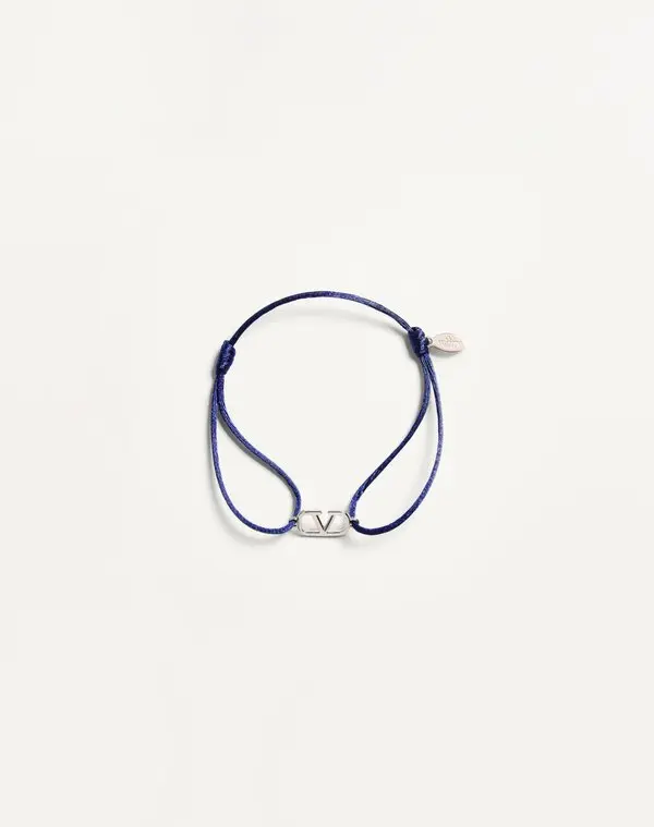 Valentino Garavani Vlogo Signature Cotton Bracelet - Ultramarine