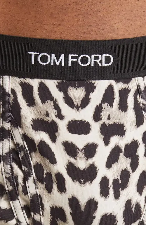 TOM FORD Print Boxer Briefs - Snow Leopard