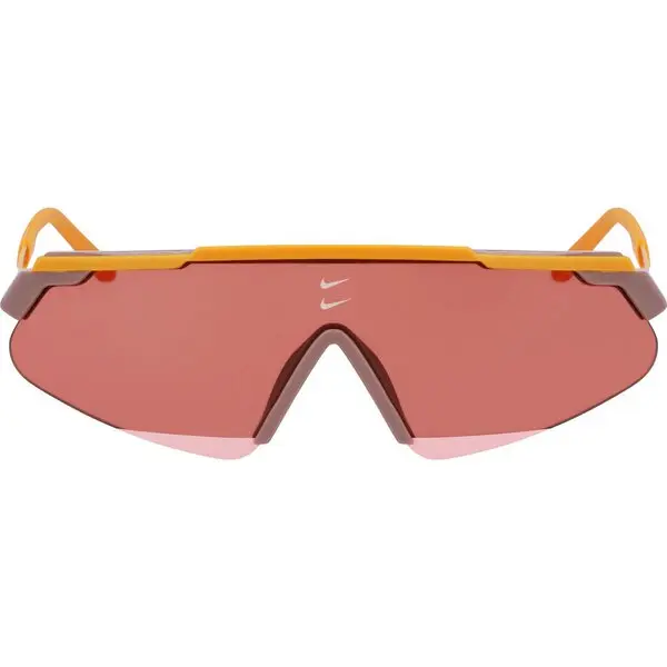Nike Marquee 66mm Oversize Shield Sunglasses - Monarch/vermillion