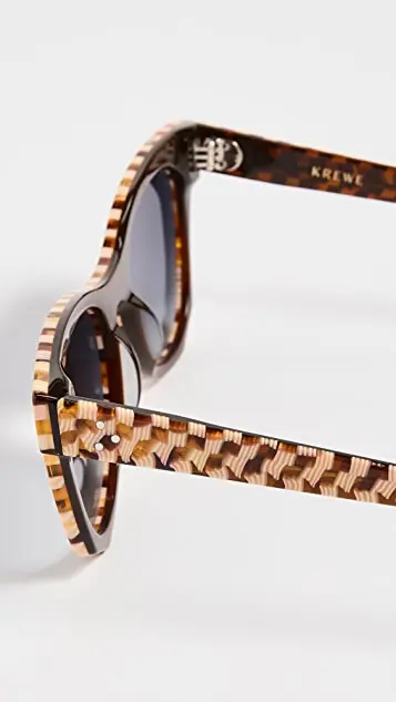 KREWE Tortoise Brown Gradient Cat-Eye Sunglasses Aubry Nylon Krewe - Aubry Nylon Sunglasses in Black and Shadow main image 2