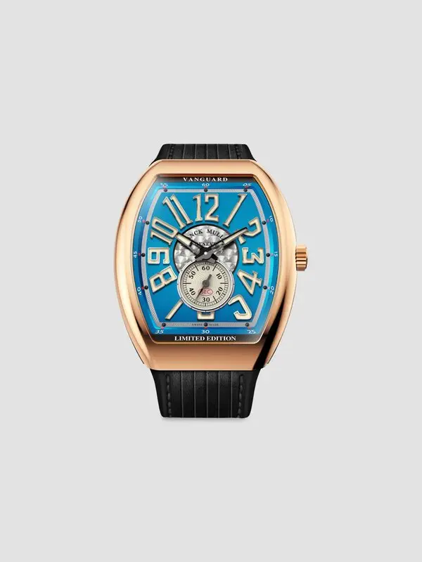 Franck Muller Vanguard Yachting Goldtone Stainless Steel & Rubber Strap Watch - Black