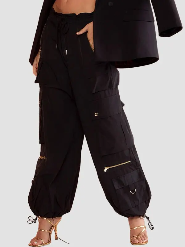 Cynthia Rowley Relaxed Nylon Cargo Pants