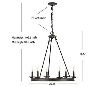 SAFAVIEH Joris Chandelier