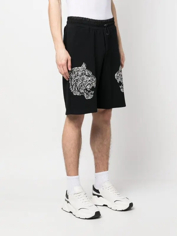 PLEIN SPORT Tiger Print Shorts