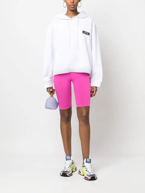 MSGM High-waist Stretch Shorts