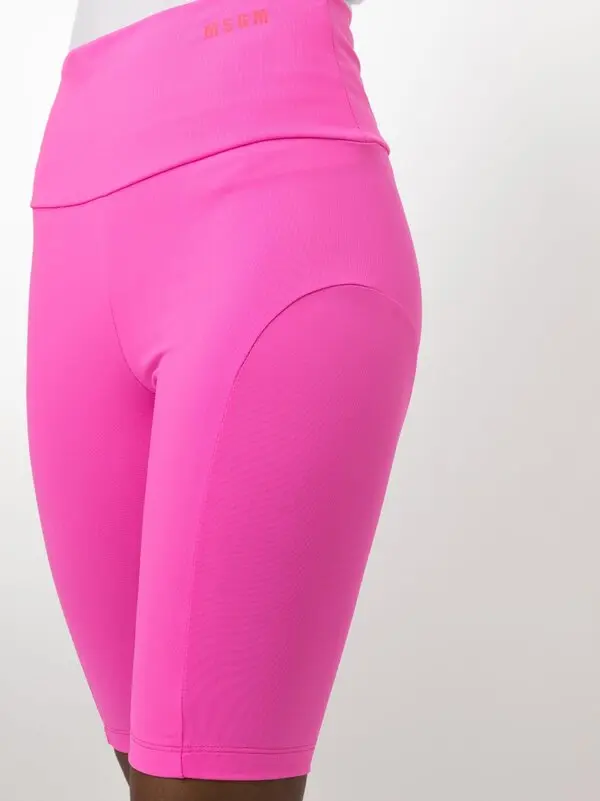 MSGM High-waist Stretch Shorts