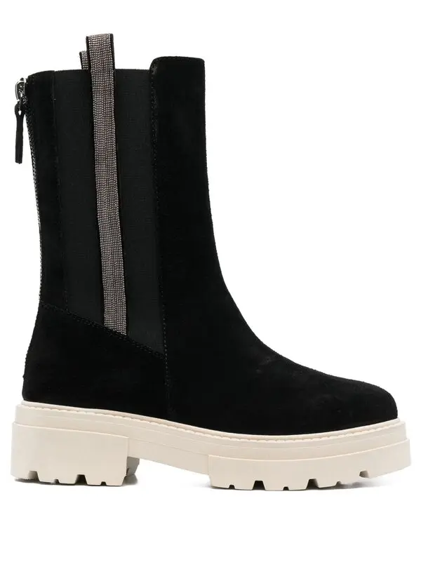 Fabiana Filippi Suede Chelsea Boots - Black