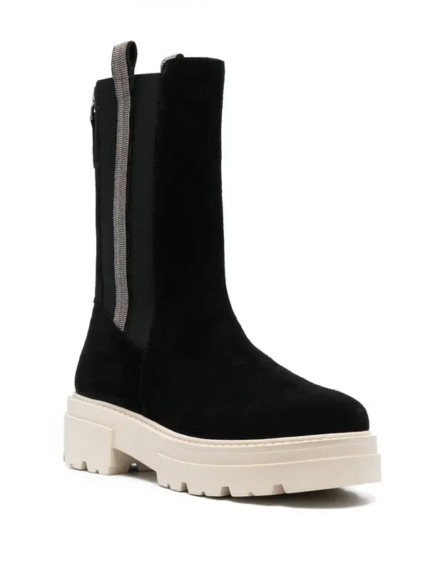 Fabiana Filippi Suede Chelsea Boots - Black