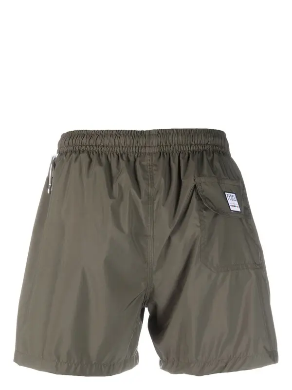 Fedeli Logo-patch Swim Shorts - Green