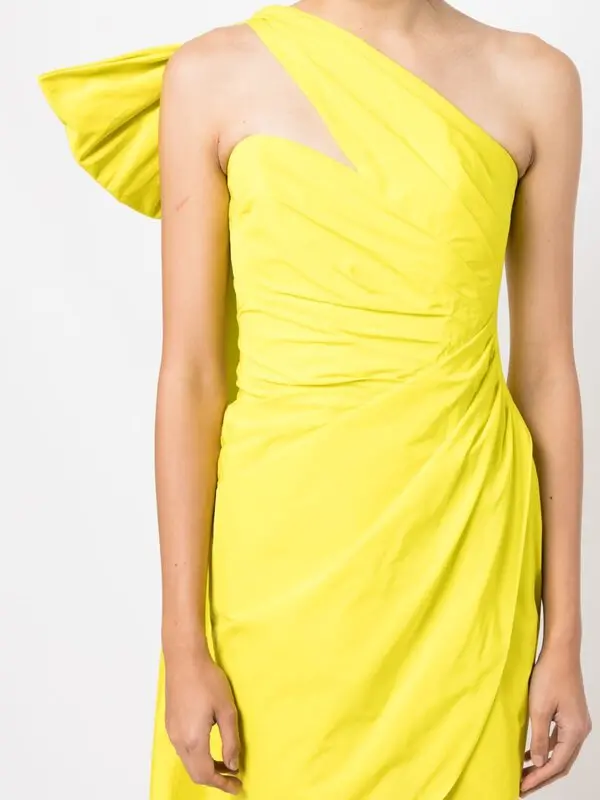 Marchesa One-shoulder Taffeta Mini Dress
