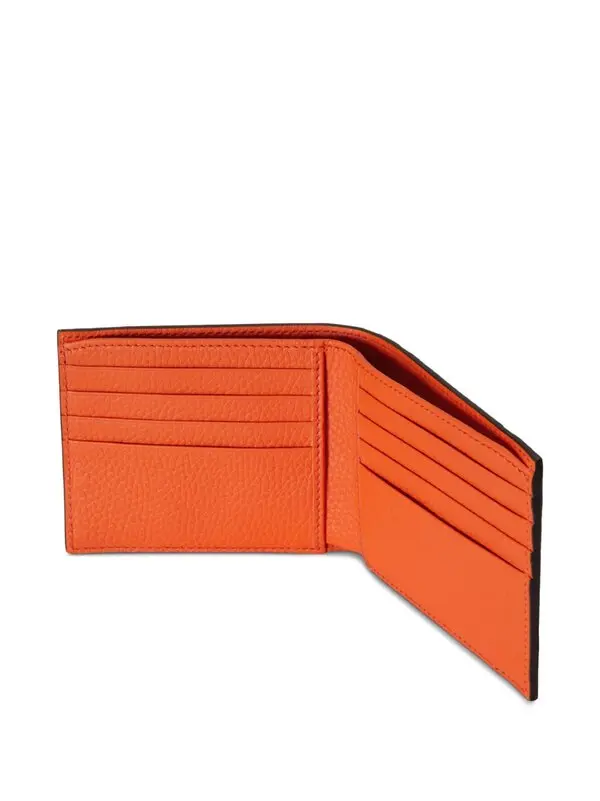 美品✨GUCCI マイクロシマ　折り財布　オレンジ　ロゴプレート　Wホック Gucci Embossed Jumbo Gg Logo Wallet - Orange | Editorialist
