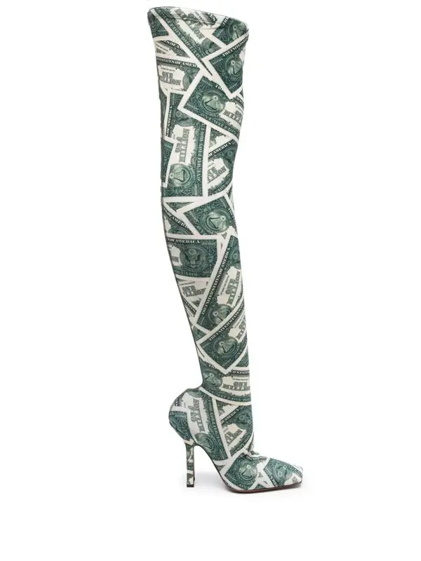 Vetements Million Dollar Boomerang 115mm Thigh-high Boots