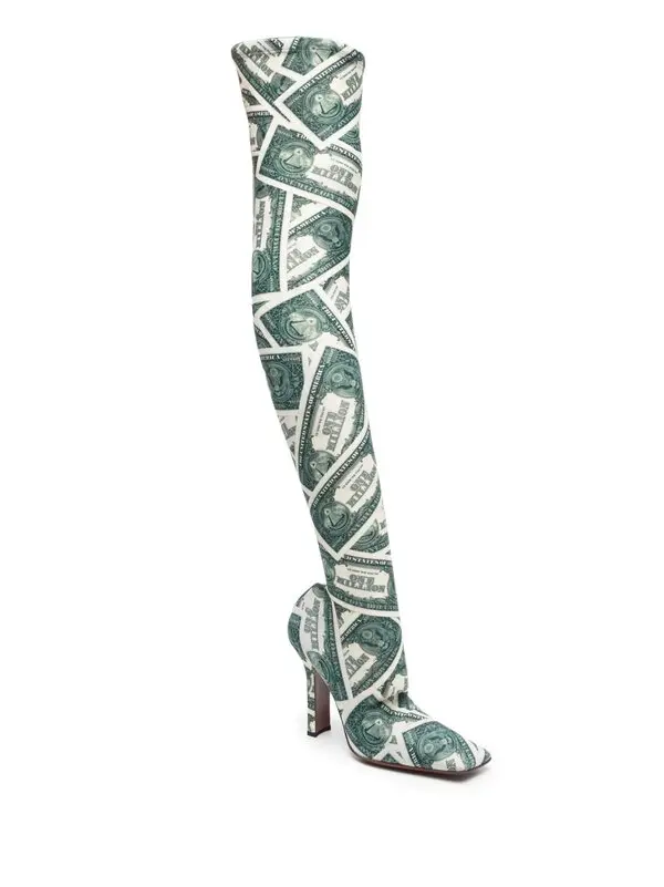 Vetements Million Dollar Boomerang 115mm Thigh-high Boots