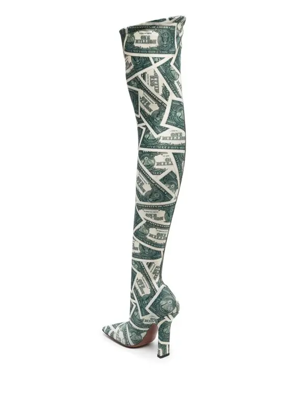 Vetements Million Dollar Boomerang 115mm Thigh-high Boots