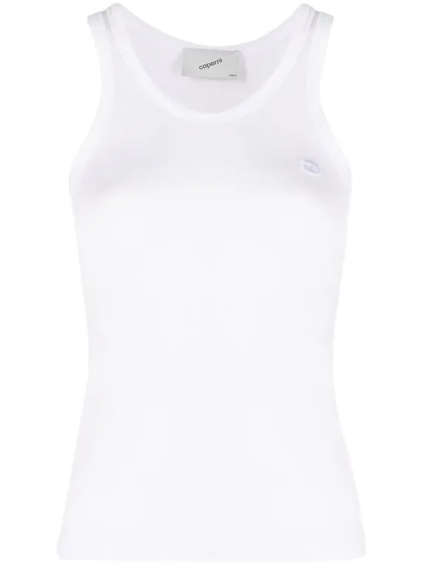 Coperni Semi-sheer Racerback Top - White